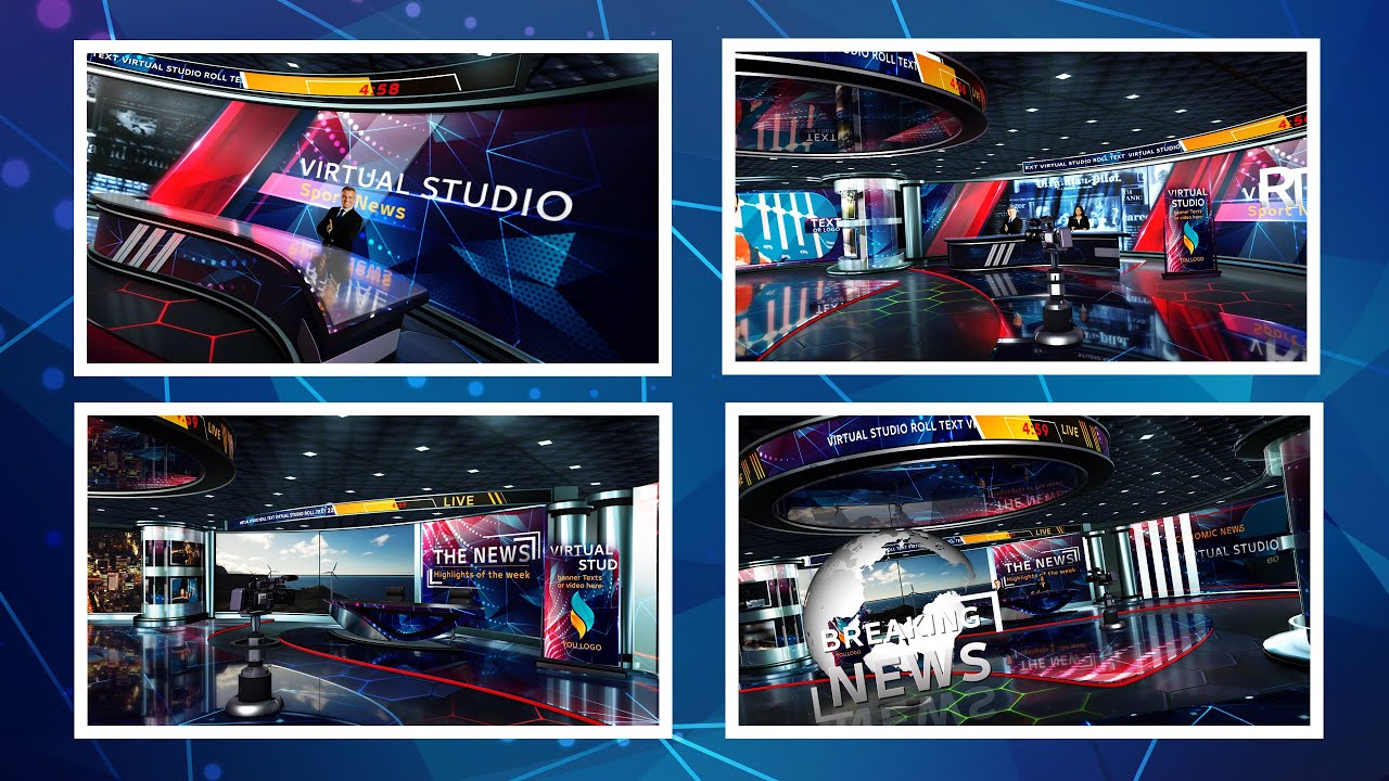 virtual set After Effects Template - YouTube