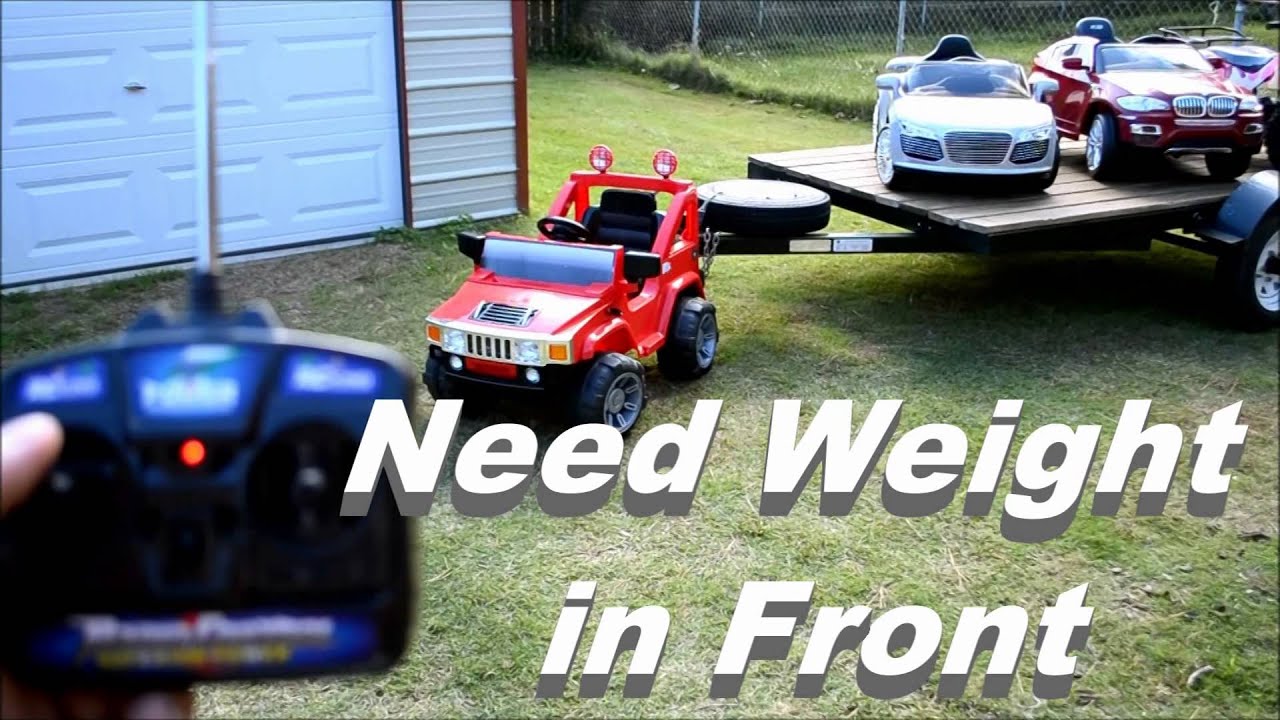 Remote truck pulling over 500 lbs - YouTube