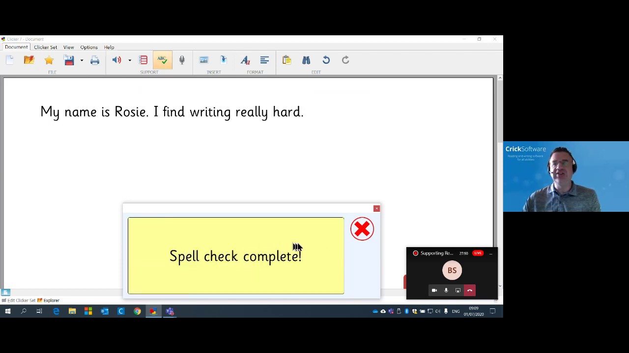 Webinar 3 - Reading, writing and speaking with clicker 7 - 01/07/2020 ...