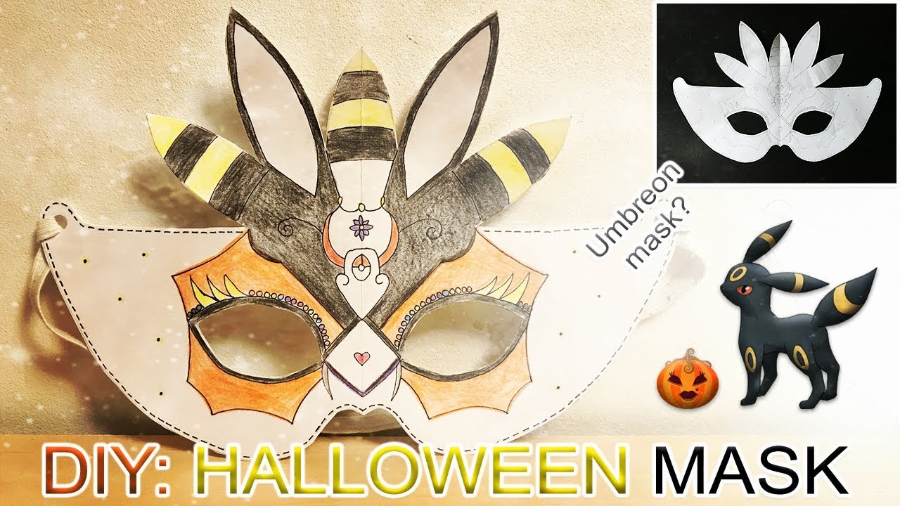 DIY: Pokémon "Umbreon" mask - YouTube