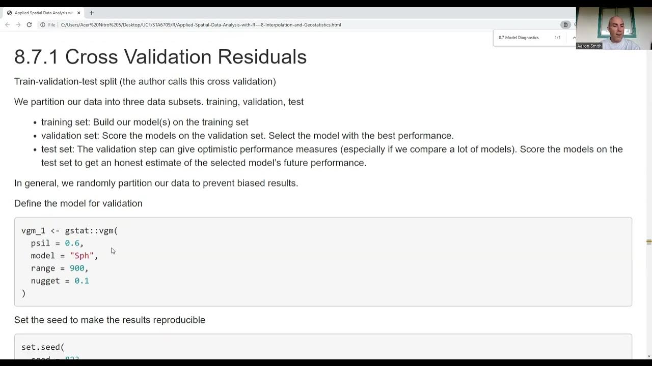 Applied Spatial Data Analysis with R - 8.7 Model Diagnostics - YouTube
