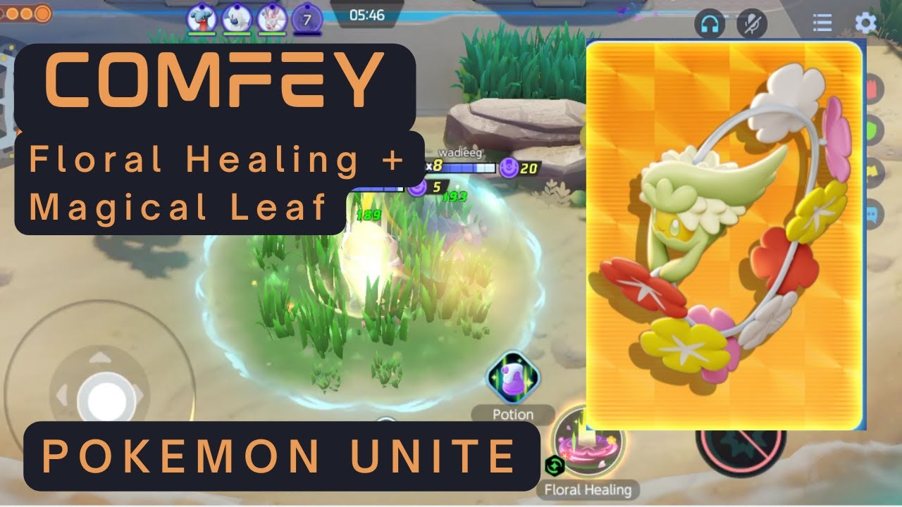 Comfey Skill Move Combo (Floral Healing + Magical Leaf) - Pokemon Unite ...