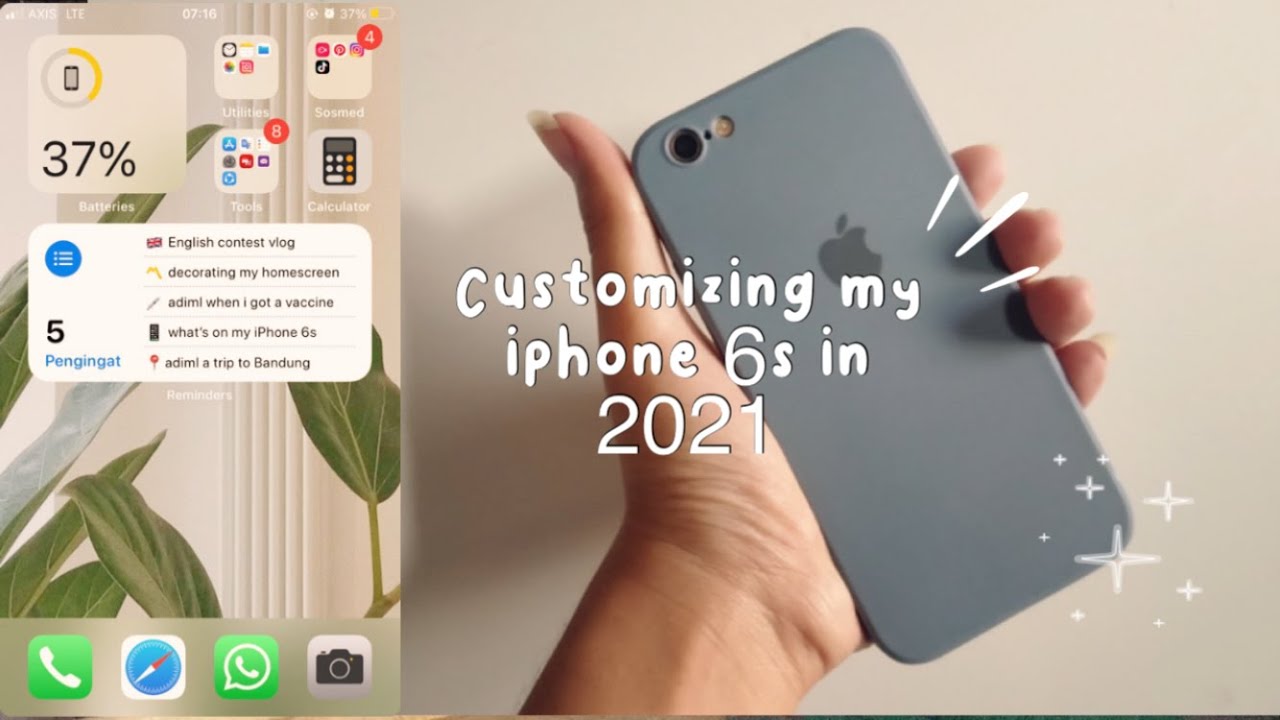 Customizing my iPhone 6s in 2021 l aesthetic minimalist 🇮🇩 ☘🍃 - YouTube