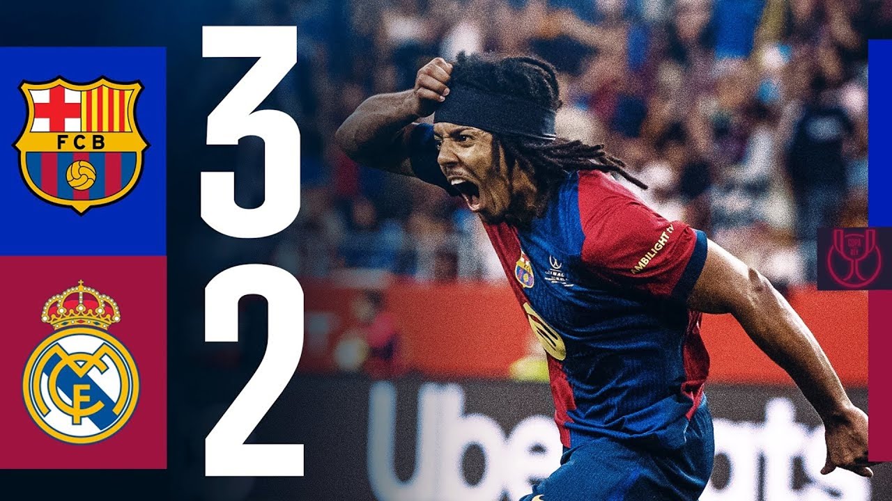 HIGHLIGHTS | FC BARCELONA 3 vs 2 REAL MADRID | COPA DEL REY FINAL ...