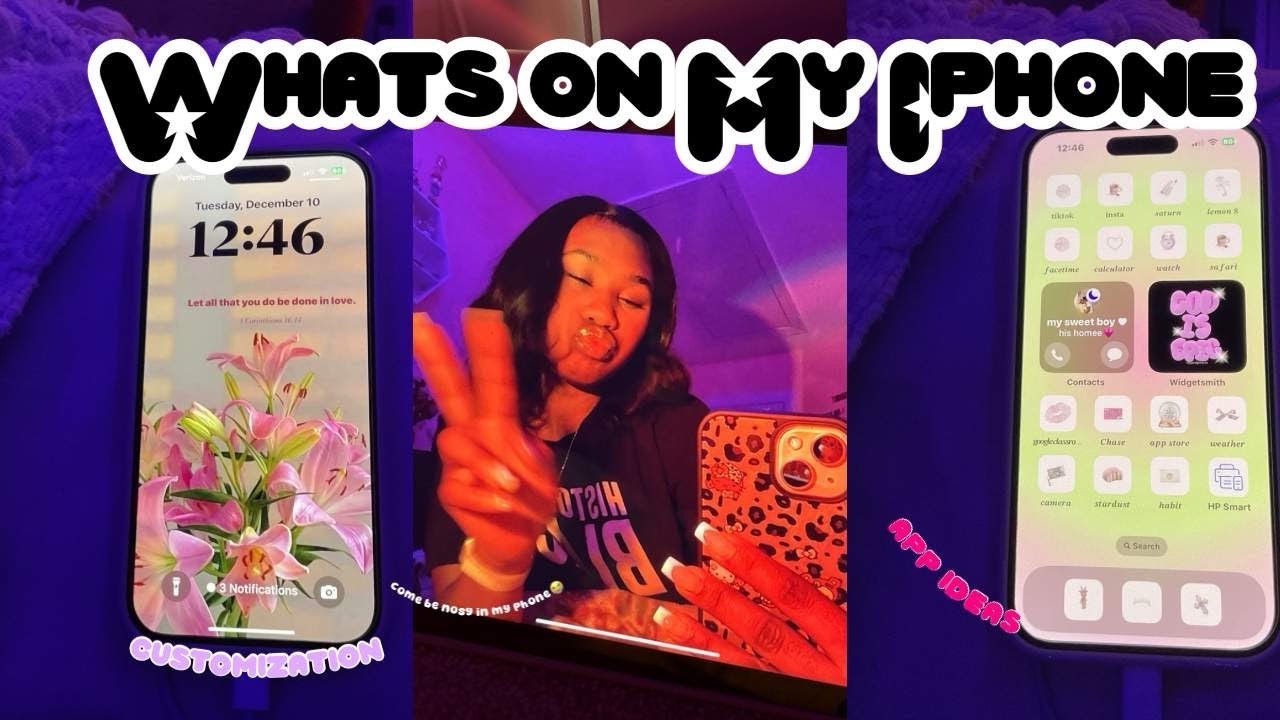 CUSTOMIZE MY PHONE WITH ME / WHATS ON MY IPHONE PART 1 - YouTube