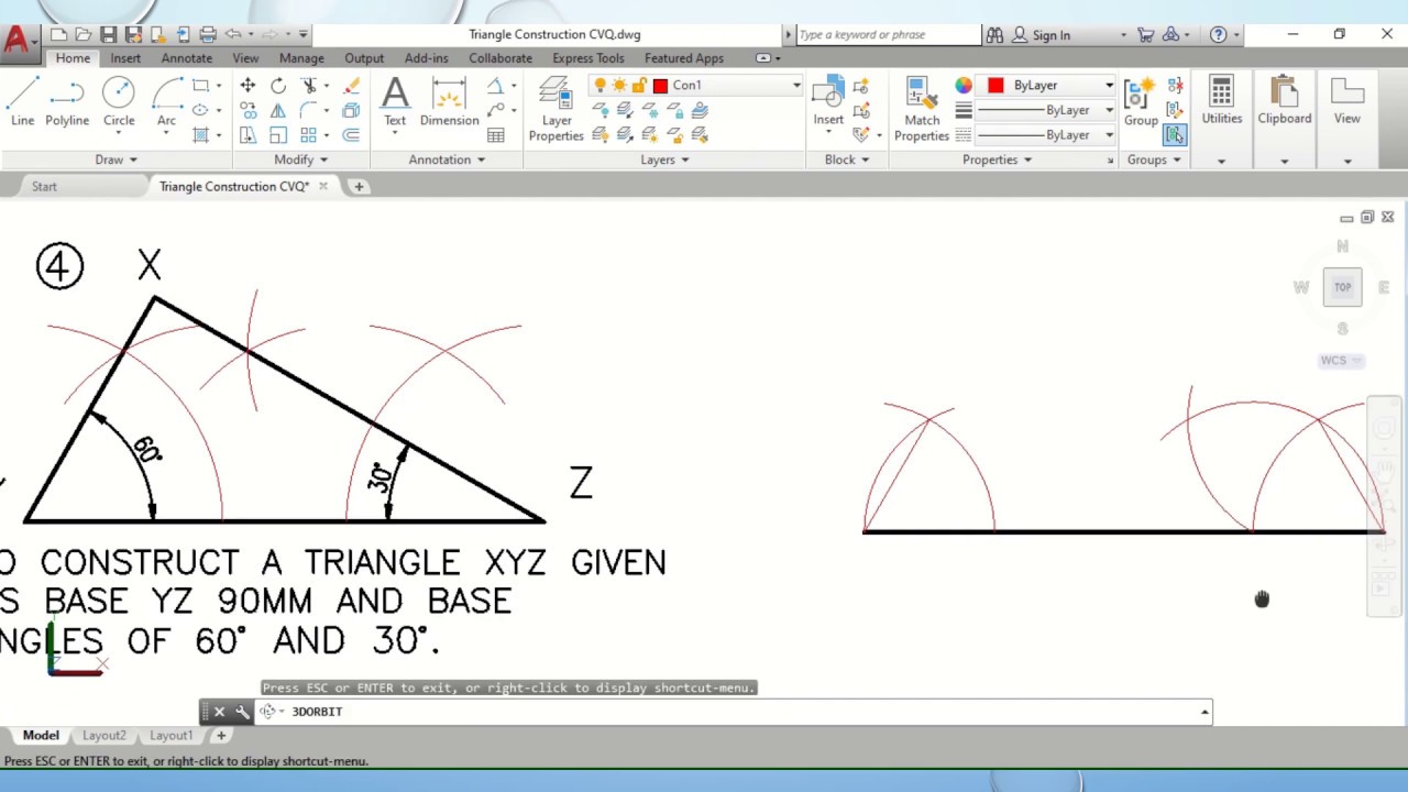 Triangle Construction 1 - YouTube