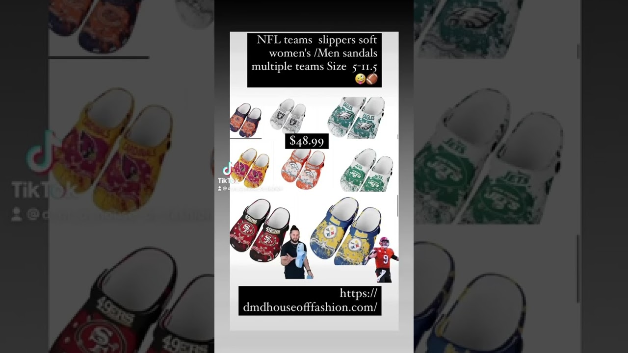 NFL teams slippers soft women's multiple teams Size 5-11.5🤪🏈 https ...