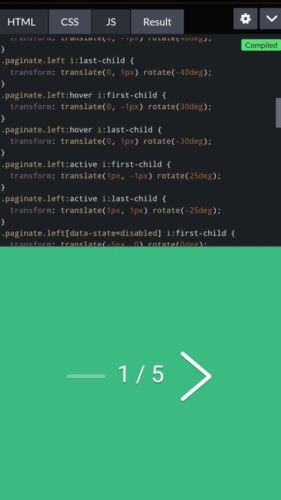 how to next previous pagination arrows using html css javascript # ...