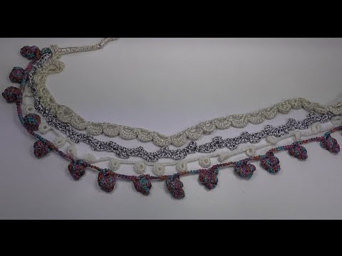 Украшения на шею Вязаное украшение крючком. - YouTube