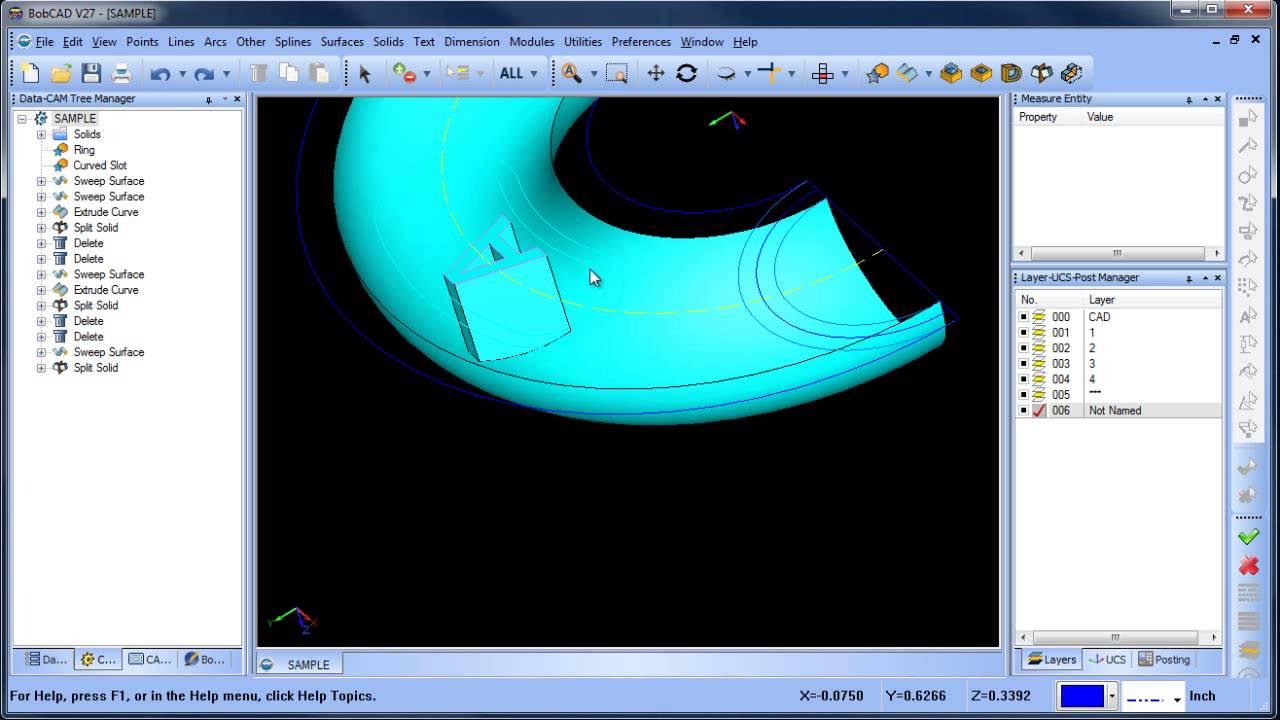 BobCAD CAM V27 Surfacing Tutorial - YouTube