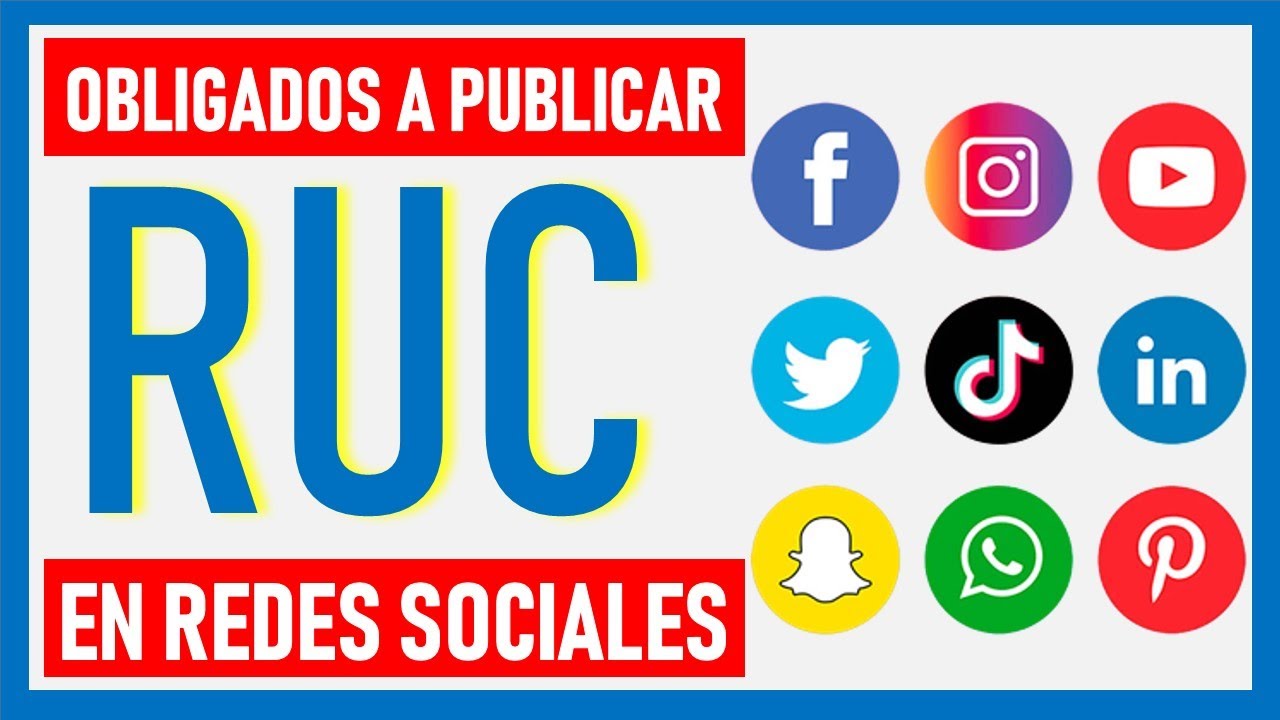 RUC en redes sociales - SUNAT ¿Para quiénes existe esta obligación? Inicia: 01 de julio 2023 ...