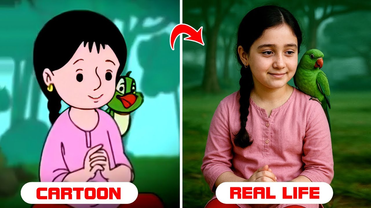 MINA RAJU Cartoon in real life - YouTube