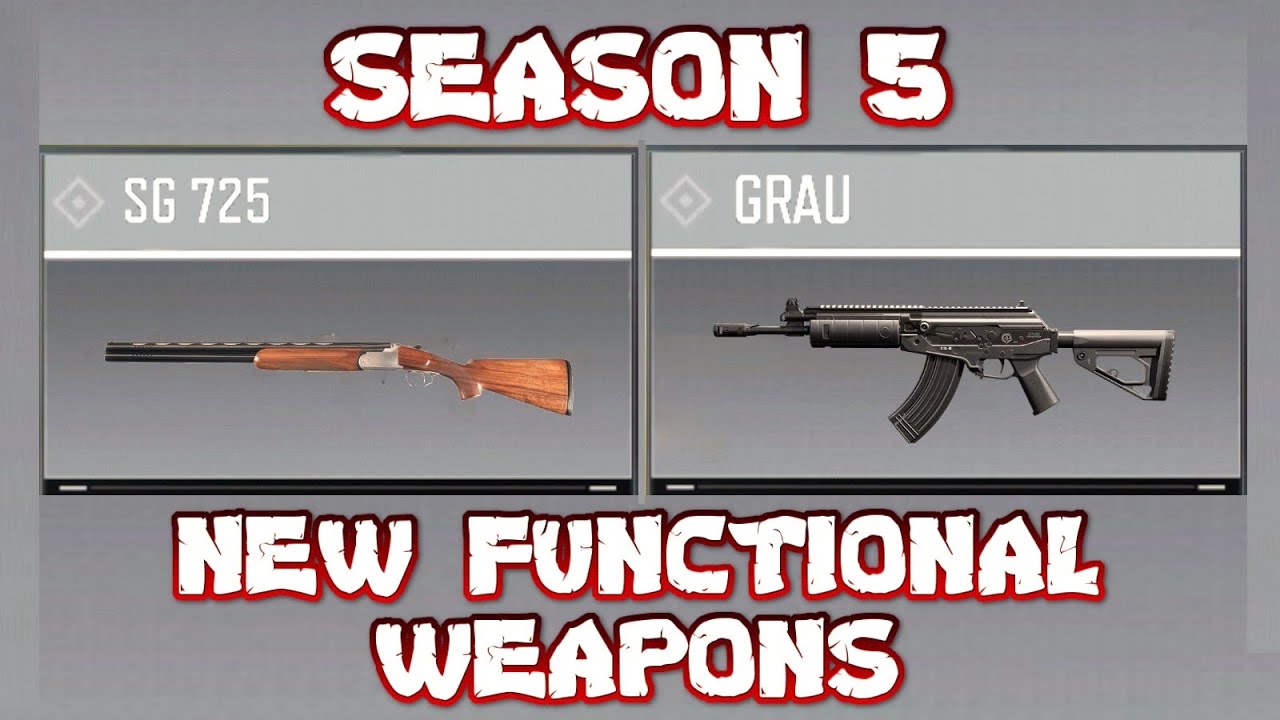 SEASON 5 LEAKS | New Weapons | GRAU or CR-56 AR | SG 725 Shotgun ...