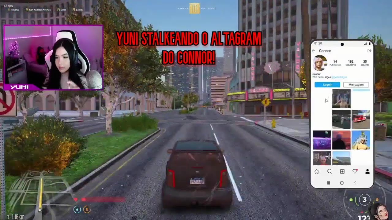 YUNI STALKEANDO O ALTAGRAM DO CONNOR! GTA RP CDA - YouTube