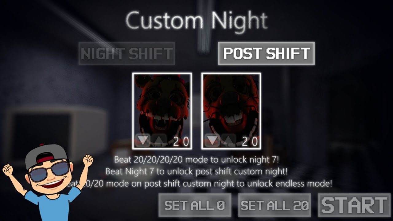 2/20 MODE! (POST SHIFT) | FNAF: UNDERGROUND | MODO 2/20 | CUSTOM NIGHT ...
