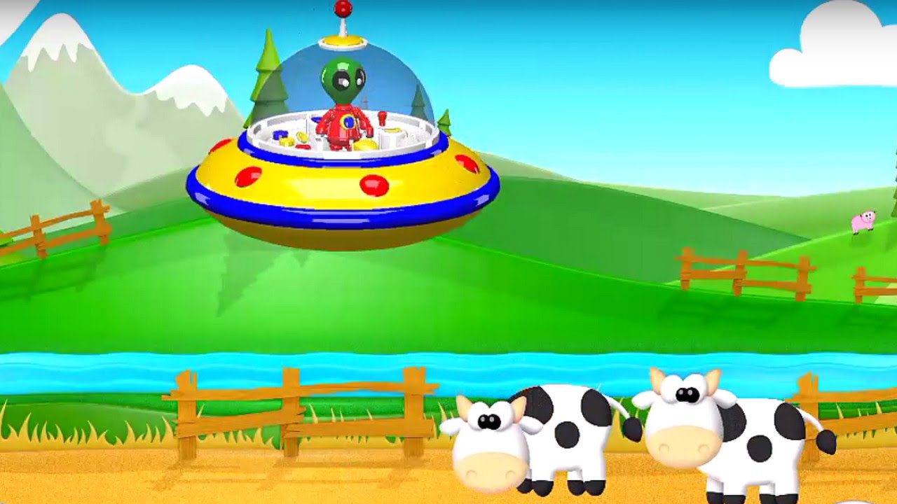 Aliens catch Pigs and Cows, Build and Play 3D Game For Kids - YouTube
