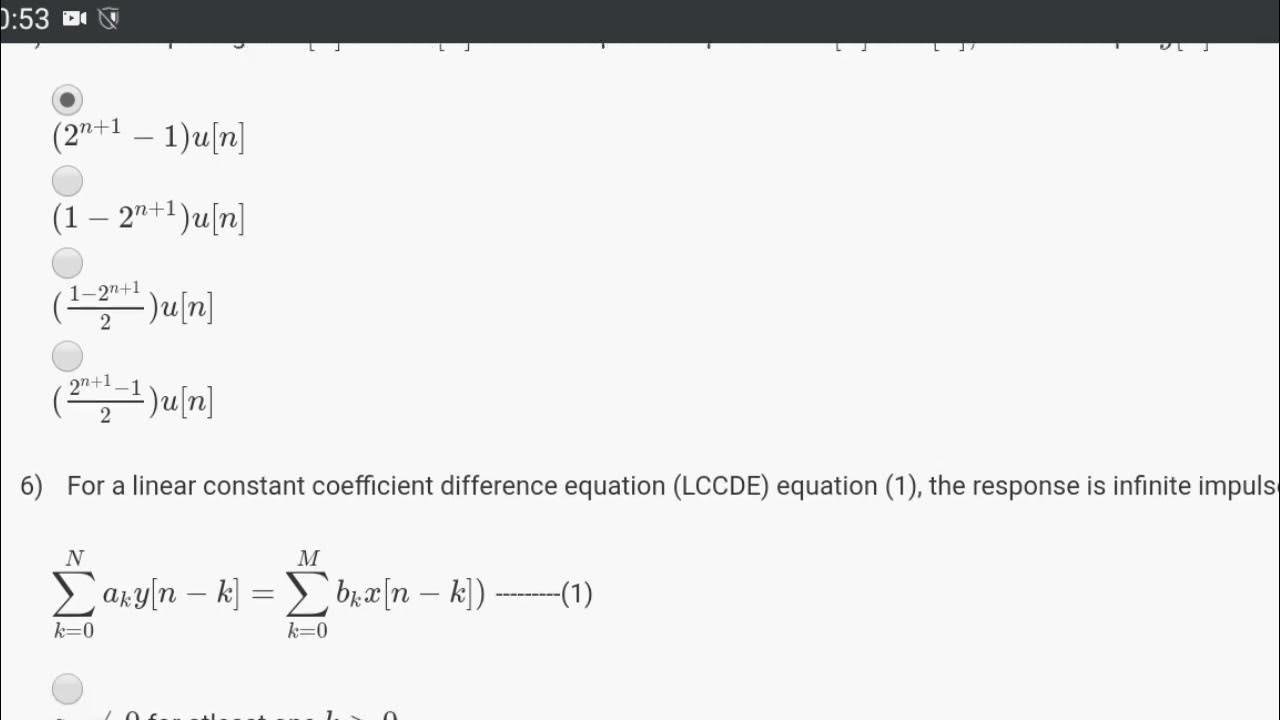 Signal System Week10 Nptel Assignment Solution Nptel Week10 Youtube