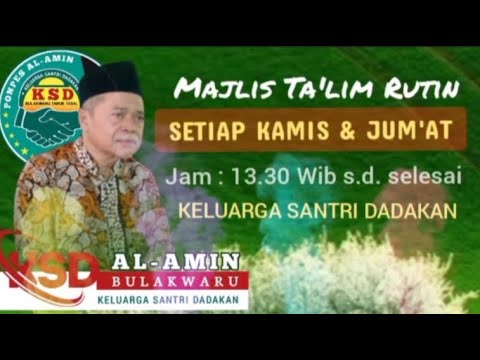 (LIVE) Pengajian Rutin Bapak² KSD Al Amin Bulakwaru - YouTube