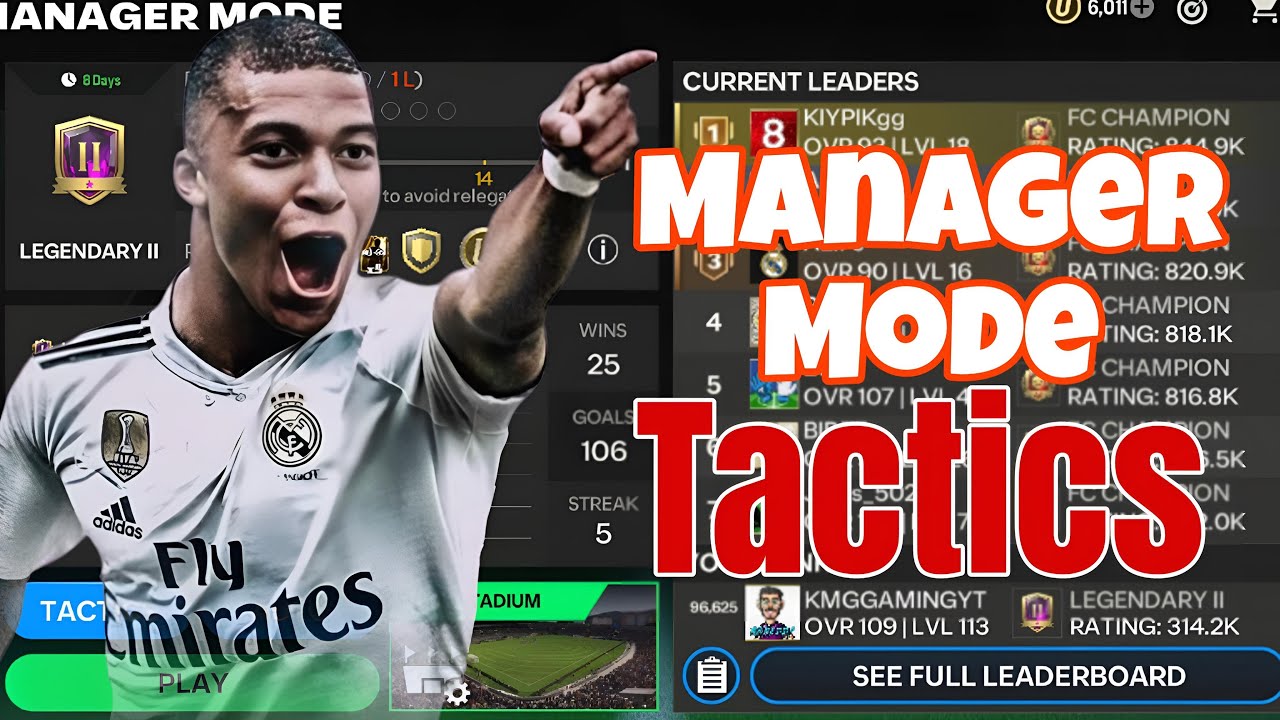 BEST MANAGER MODE TACTICS! TIPS AND TRICKS TO REACH FC CHAMPION 🏆 IN ...