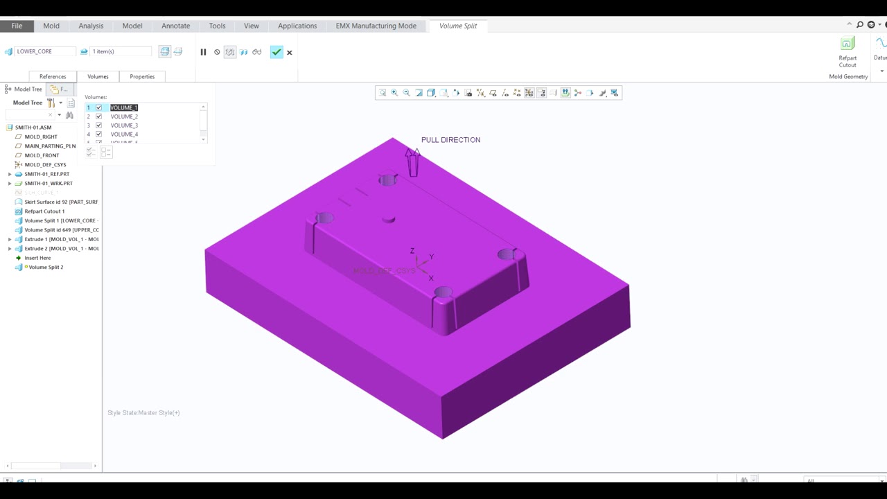 Creo Mold Design | Creo Beginner Tutorial 2021 - YouTube