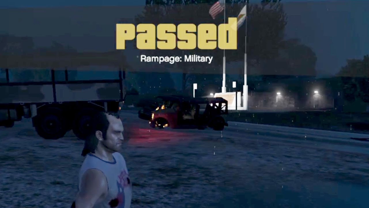How to complete Trevor army base rampage in GTA V - YouTube