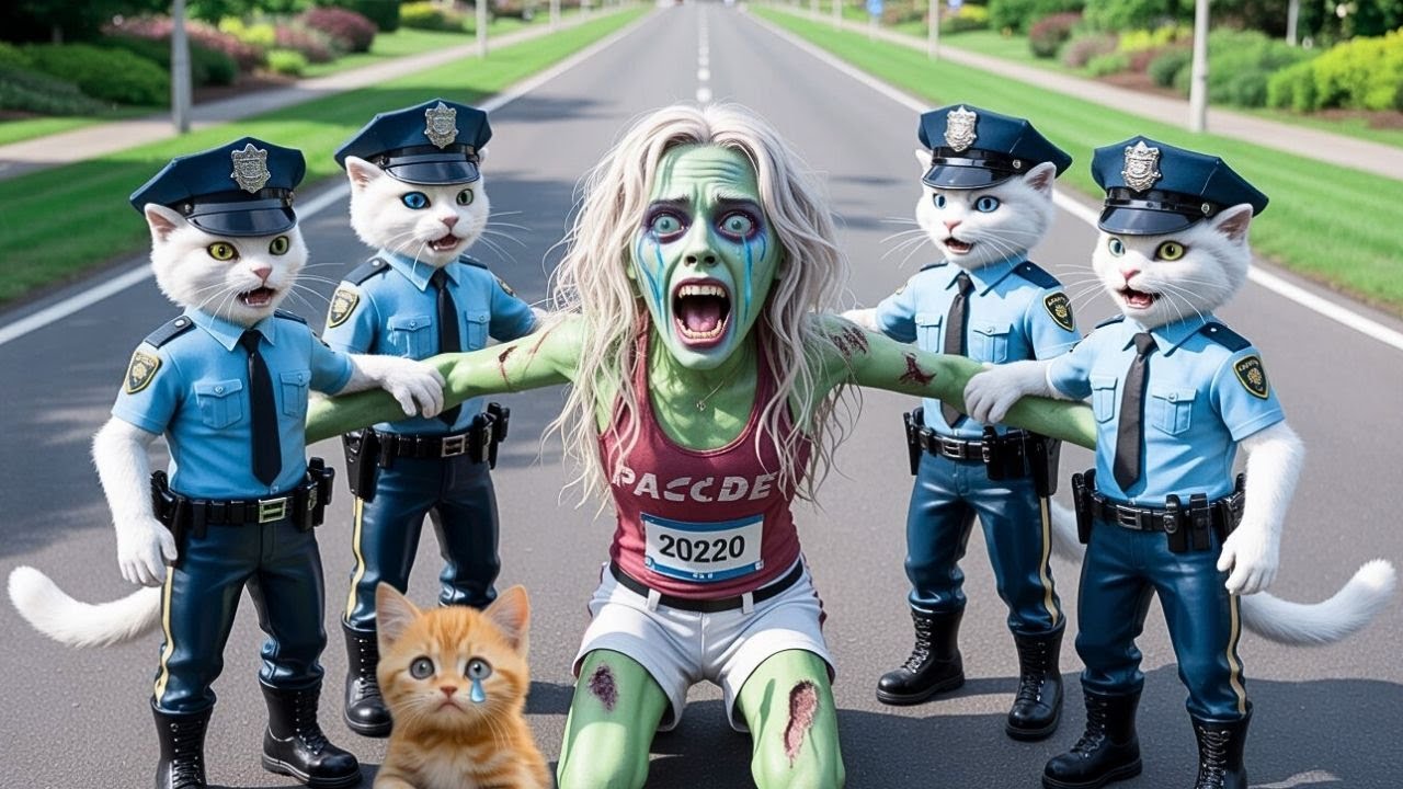 😱OMG! The police caught the zombie marathon runner girl breaking into ...