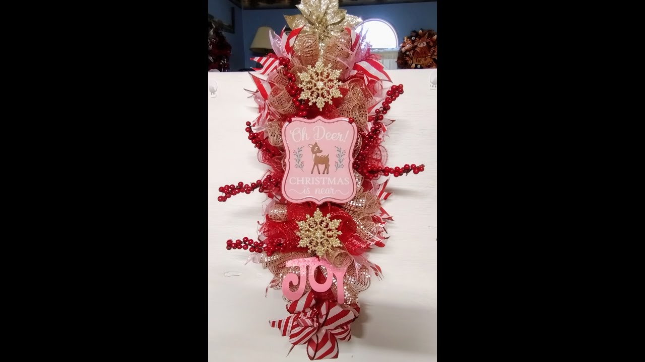 Let's Make This Easy Cute Christmas Deer Swag on A Five Gallon Paint ...