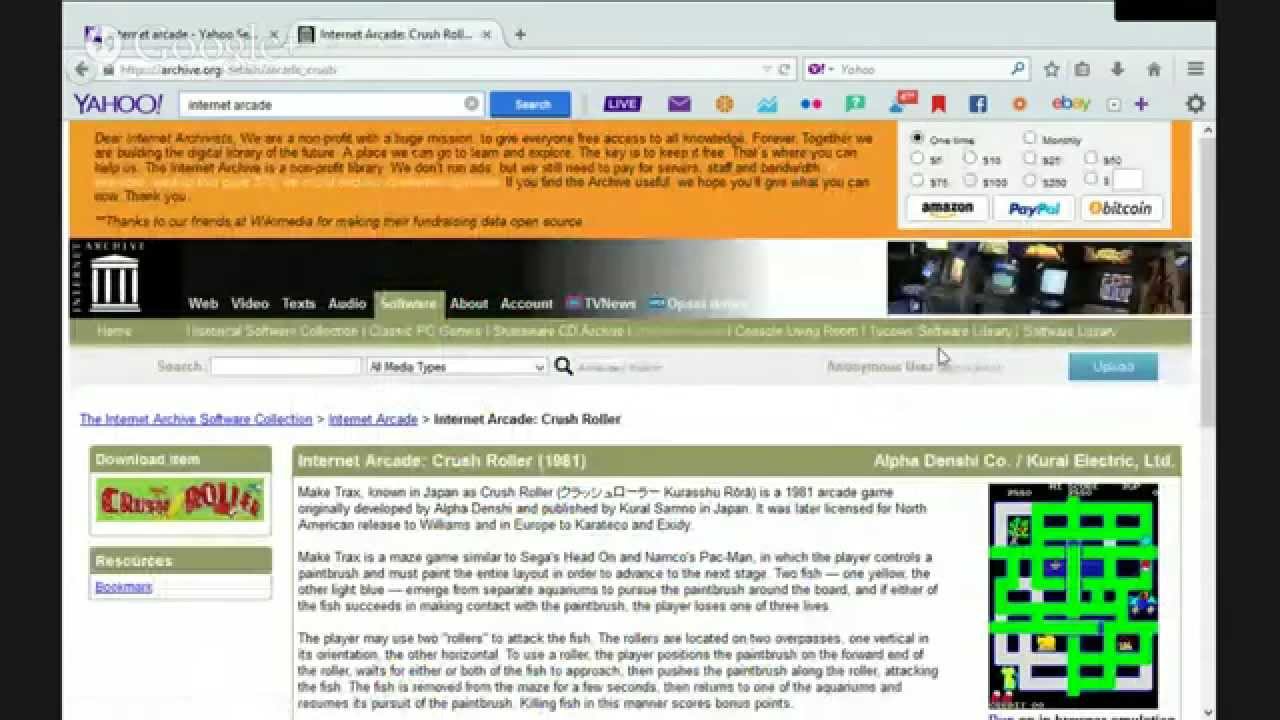 A look at the Internet Archive's Internet Arcade - YouTube