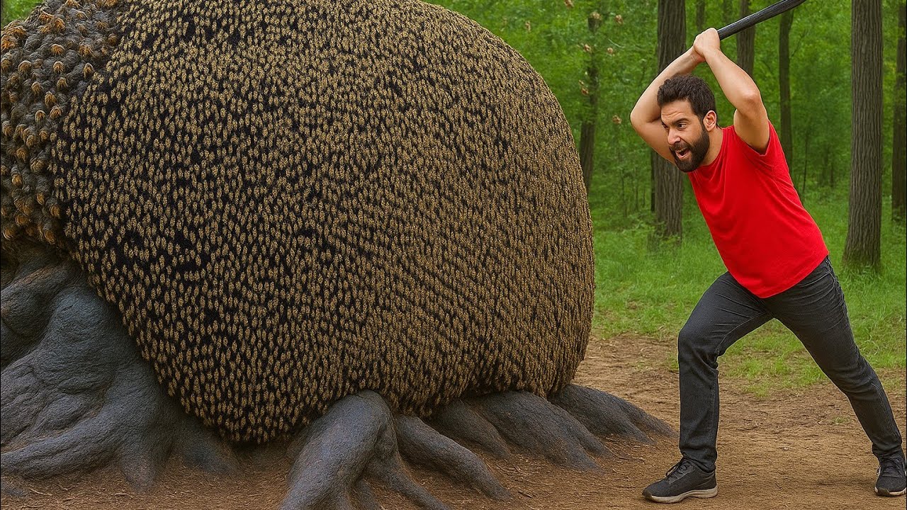 Giant Trees, Wild Bees, and Courage – The Ultimate Wild Bee Hive 1 | Survival Skills. - YouTube