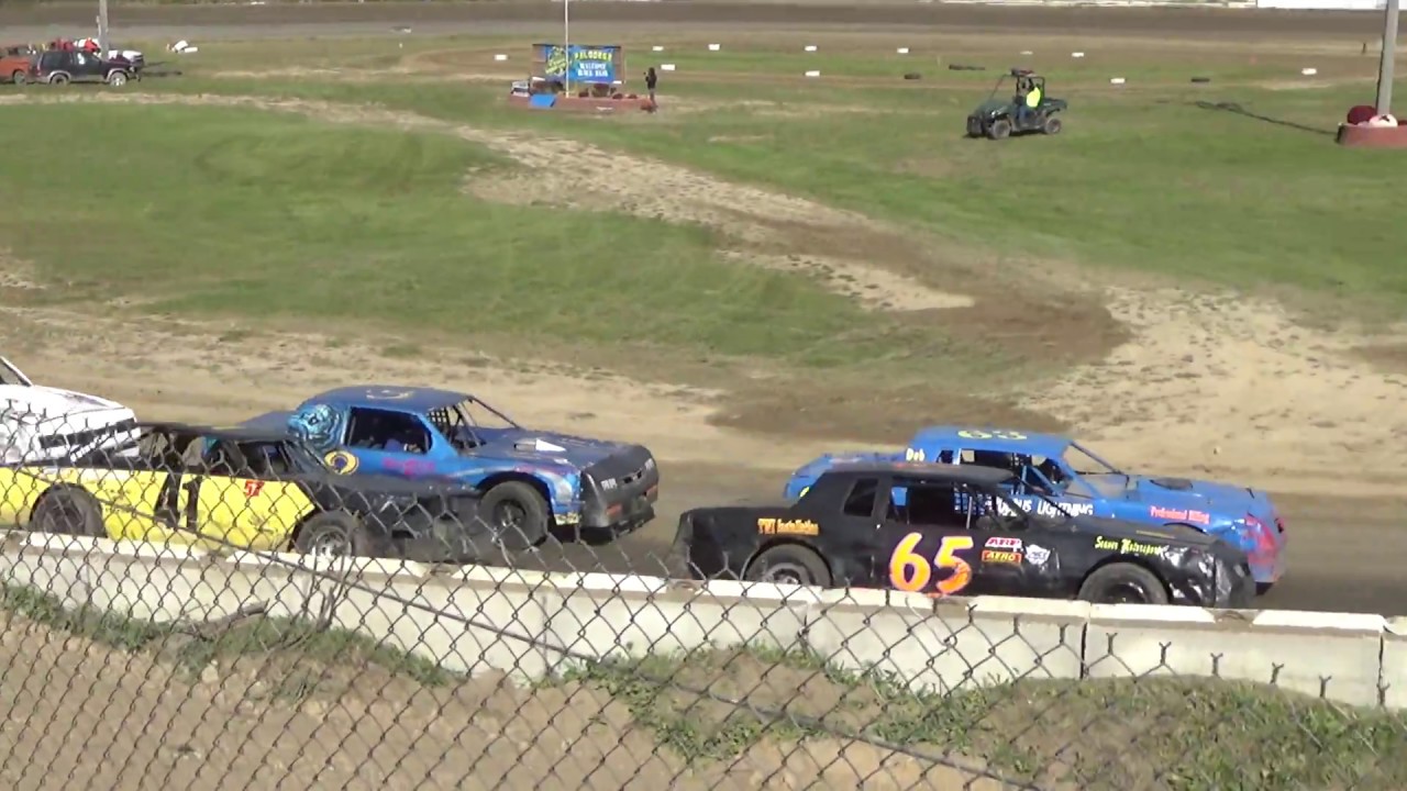 Street Stock Heat Race #1 at Mid-Michigan Raceway Park, Michigan on 09 ...