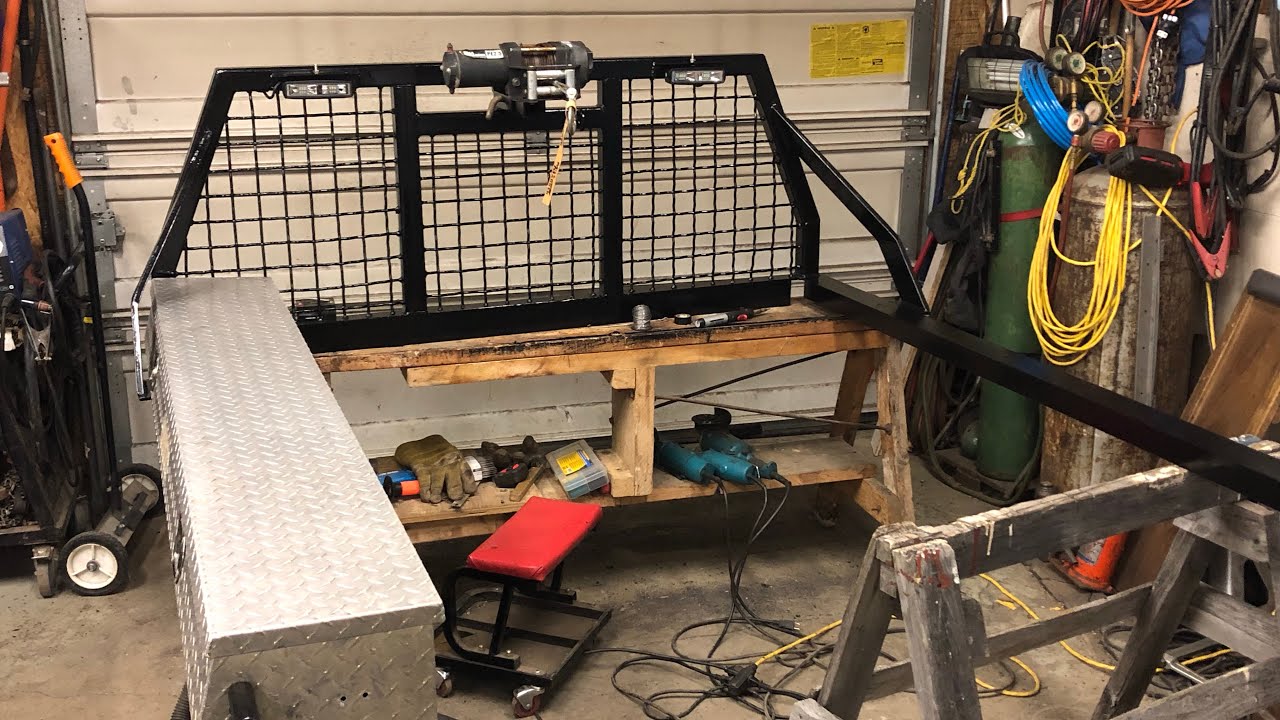 Headache Rack Winch Mount Transformation - YouTube
