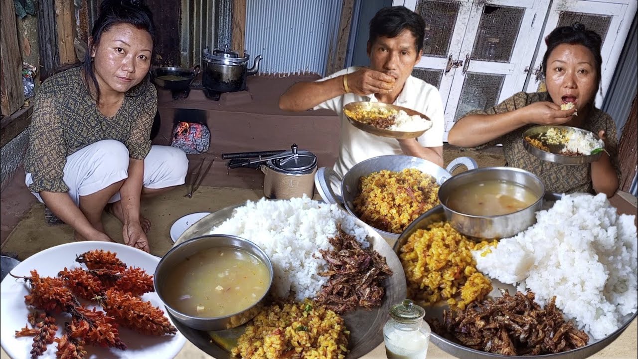 Cooking Small Dry Fish Chutney Recipe With Nepali Style Tite Rice ...