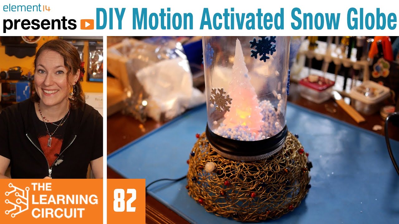 DIY Motion Activated Snow Globe - The Learning Circuit - YouTube