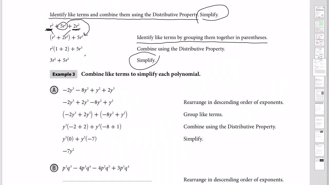 17.1 Understanding Polynomial Expressions - Explain 3 - YouTube
