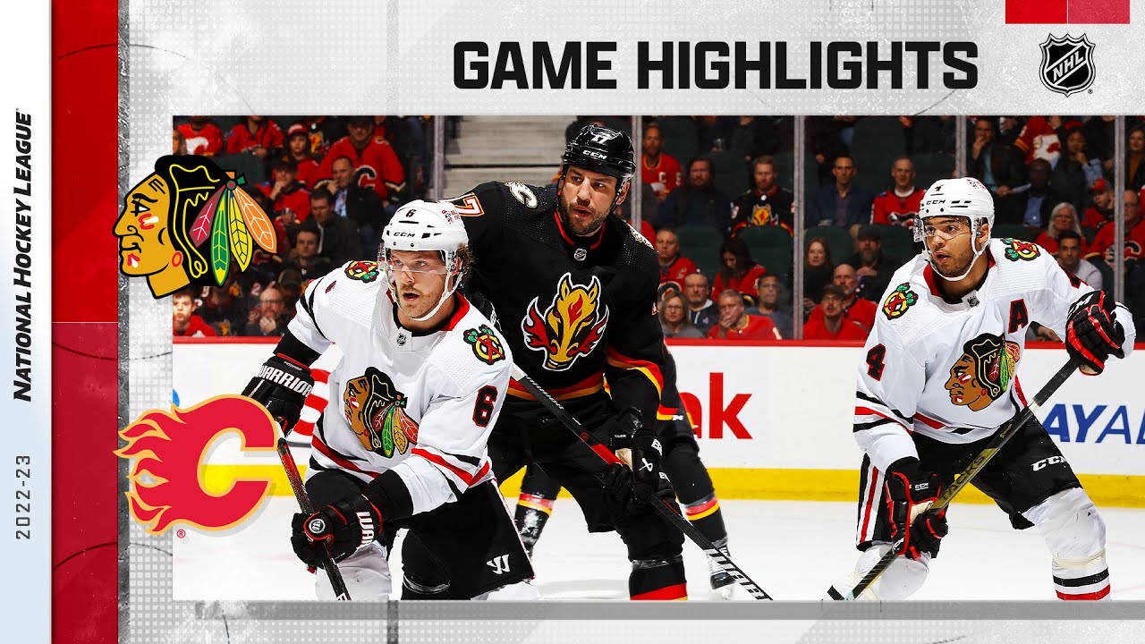 Blackhawks @ Flames 1/26 | NHL Highlights 2023 - YouTube