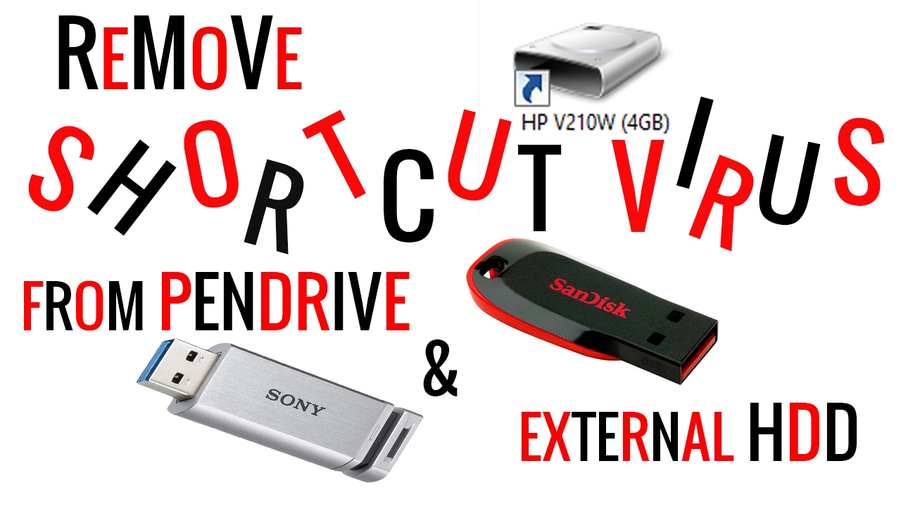 How to remove shortcut virus from Pendrive & USB external HDD without ...
