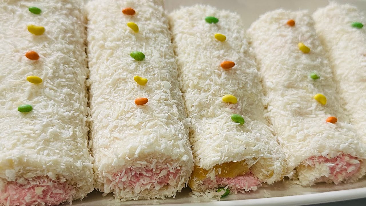 Turkish rolls | ready in 10 minutes | sultan lokumu | bread coconut ...