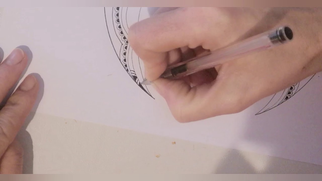 Mandala Moon ili kako nacrtati mjesec - YouTube