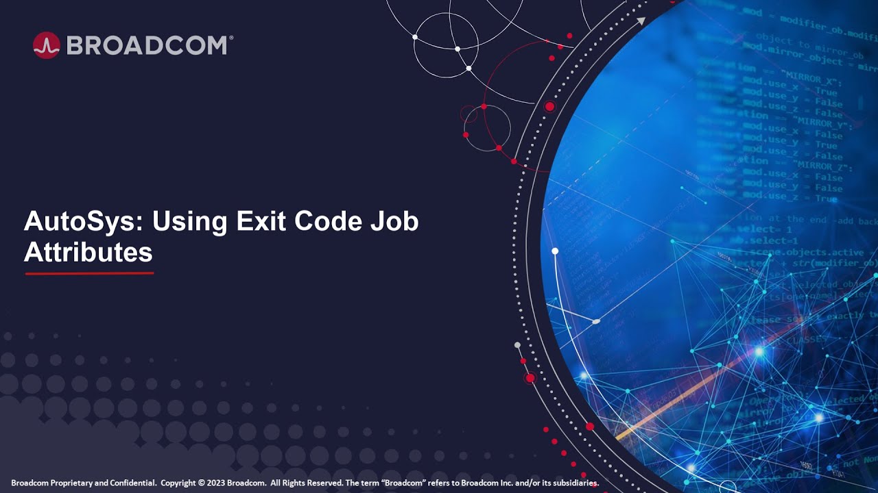 AutoSys Using Exit Code Job Attributes YouTube