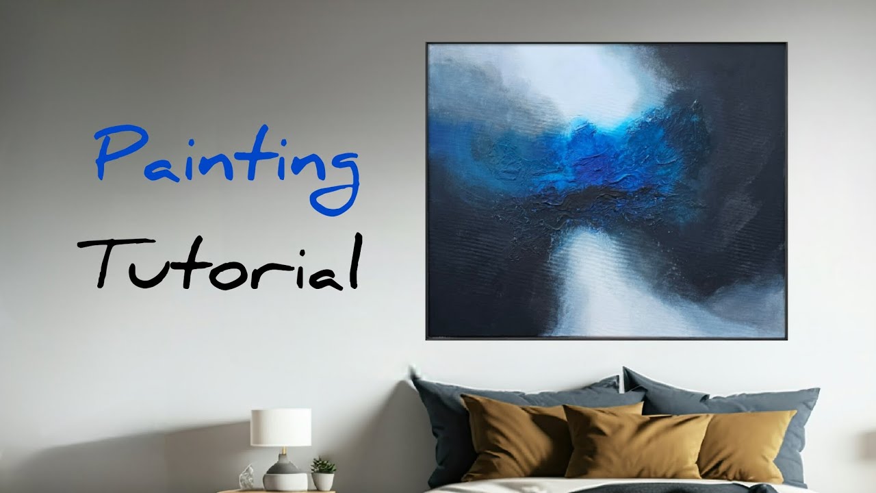Abstract Painting Tutorial With Plastic Wrap | Easy Abstract Cloud ...