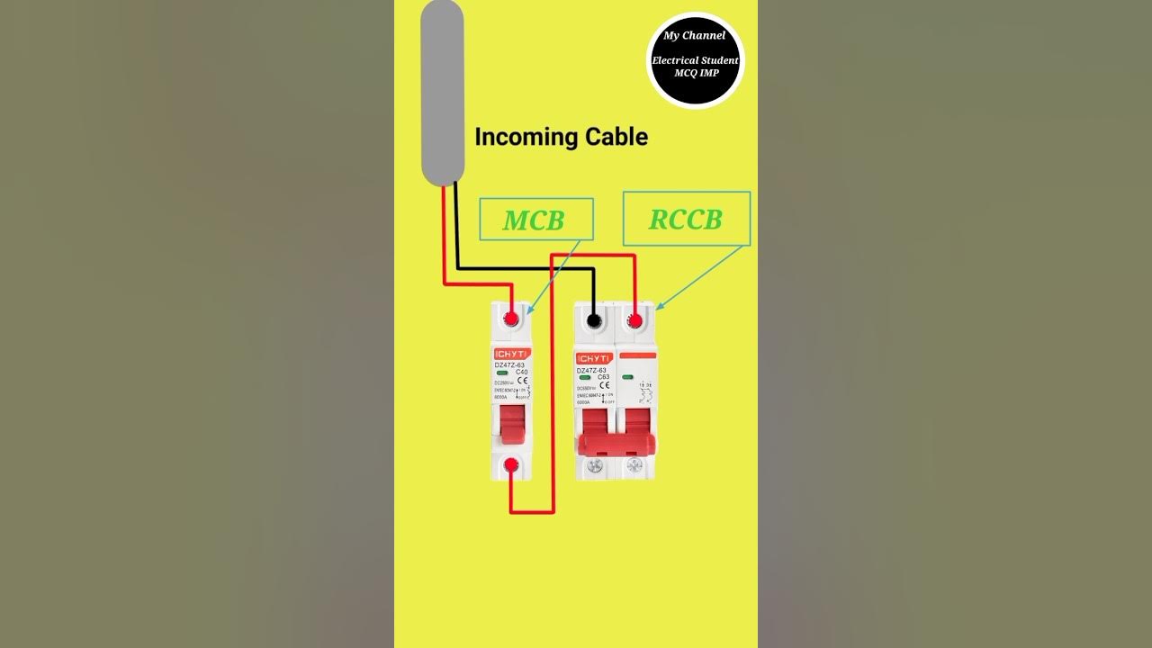 Electrical Connection of MCB & RCCB || MCB & RCCB ka connection kaise ...