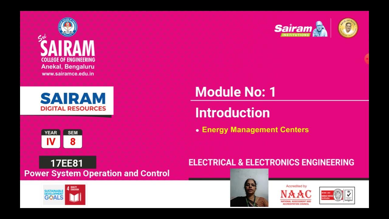 Lecture Video5_17EE81_, Module-1_Energy Management Centers_R.Gunasekari - YouTube