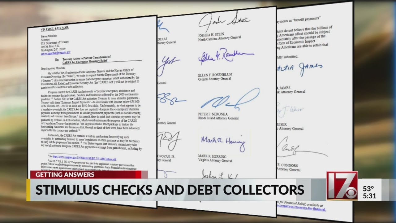 Stimulus checks and debt collectors - YouTube