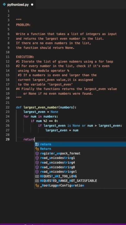 The Largest Even Number In A List Python Pythontutorial Tutorial Programming Pyhtoncode 