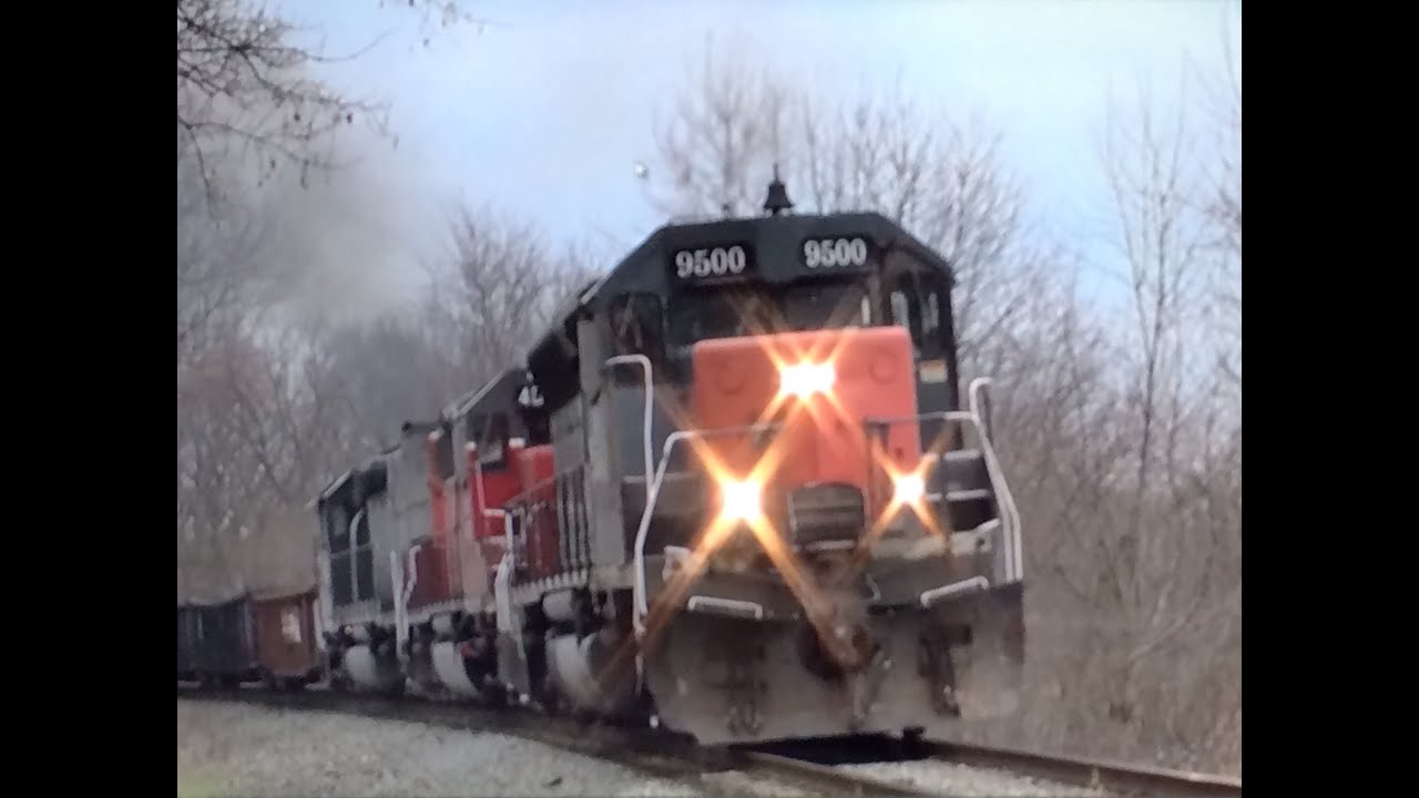 EMD SD45R notch 8 Indiana and Ohio Railway ex Southern Pacific 9500 ...