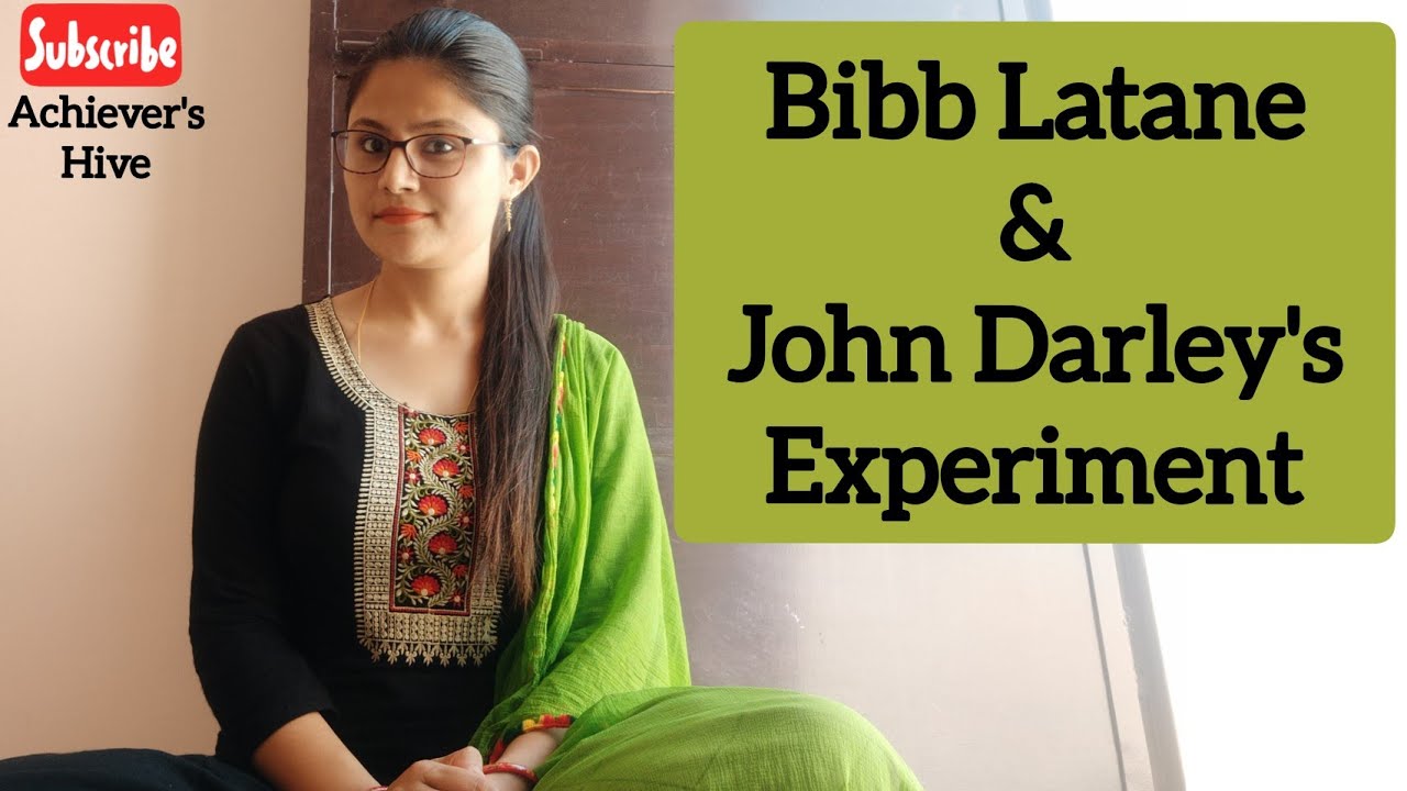 Bibb Latane and John Darley's Experiment - YouTube