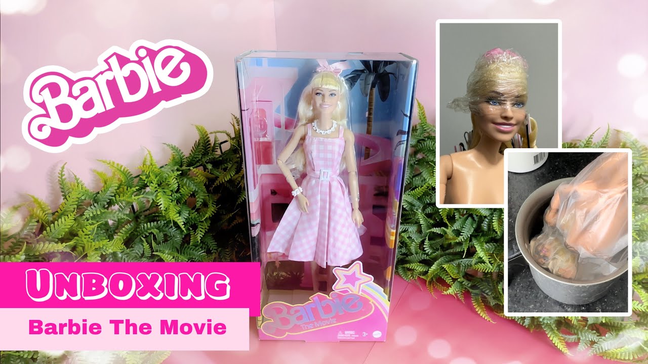 Unboxing da Nova Boneca do filme Barbie The Movie e arrumamos o cabelo ...