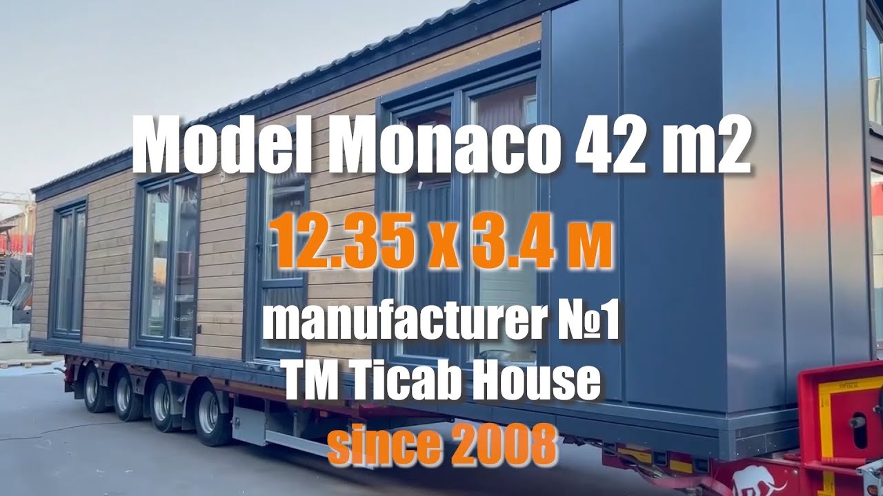 Modular wooden house, model Monaco, 42 m2, for a client from the Czech ...
