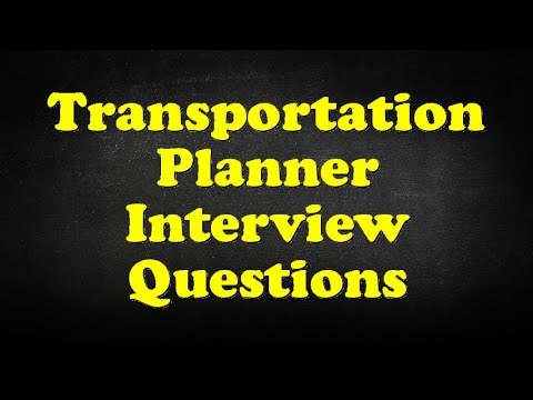 Transportation Planner Interview Questions - YouTube