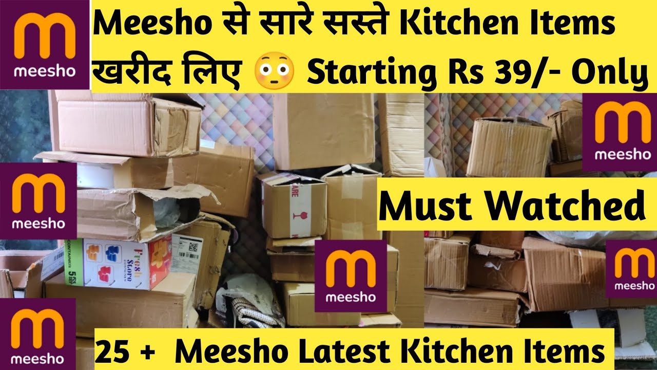Meesho से सारे सस्ते Kitchen Items खरीद लिए 😳 Starting Rs 39/- Only | 25 Meesho Best Kitchen ...